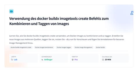 Docker Images Kombinieren Und Taggen Mit Docker Buildx Imagetools Create Labex