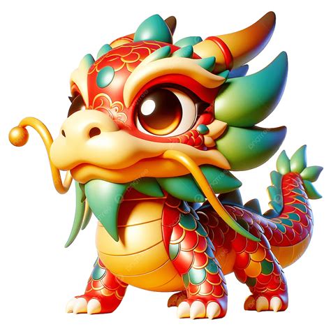 中國龍可愛卡通立體 中國龍 春節 龍png去背圖片素材免費下載，免摳圖設計圖案下載 Pngtree