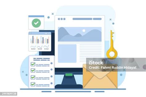 콘텐츠 성능 측정 개념 콘텐츠 분석 데이터 기반 콘텐츠 마케팅 최적화 및 분석 전환율 및 성능 향상 배경 벡터 일러스트레이션 개선에 대한 스톡 벡터 아트 및 기타 이미지