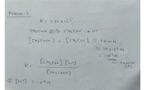 Solved Problem 3 You Have 10 MM Of Total Acetate In You System I E