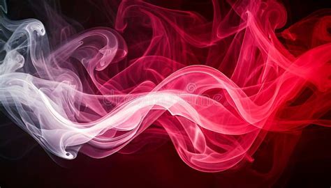 Intertwining Waves Of White And Red Create A Fluid Abstract Design Against A Dark Background