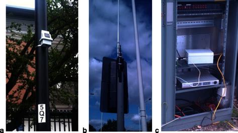 Mote Mounted On A Lamppost A Wi Fi Antenna To Enable Long Range