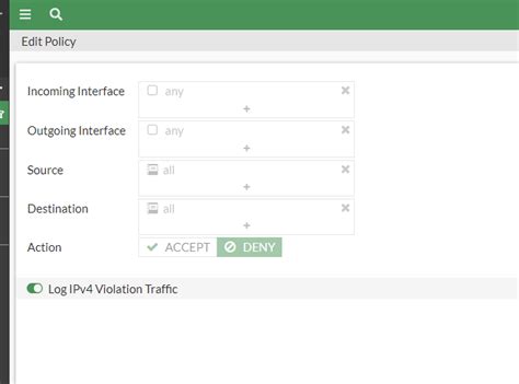Action Deny Messages Fortigate