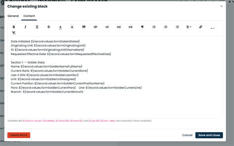 content block is blank 🧩 low code development corteza