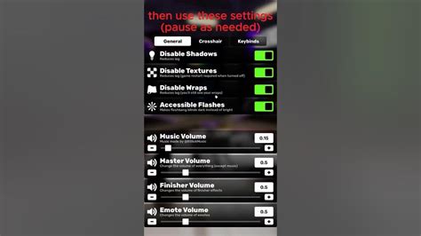 The Best Settings And Crosshair For Roblox Rivals Youtube