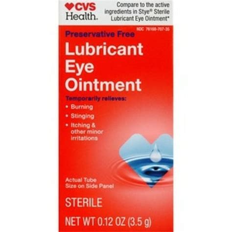 Cvs Health Stye Sterile Lubricating Eye Ointment 012 Oz Delivery Or