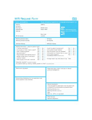 Fillable Online J Alliance MRI Form Fax Email Print PdfFiller
