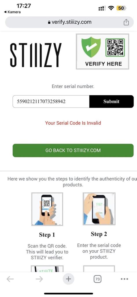 Verification Code Invalid Looks So Much Like The Authentic Product Smh