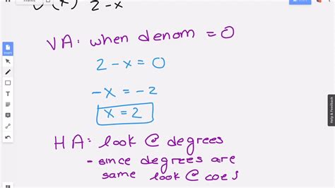 How To Find Asymptotes Of A Function Find Vertical And Horizontal Asymptotes 2