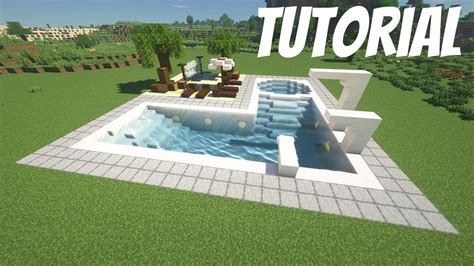 Minecraft Tutorial How To Build A Large Swimming Pool Minecraft Houses Minecraft House Plans