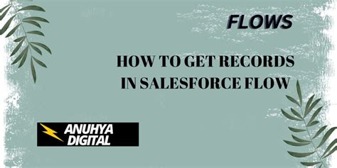 How To Get Records In Salesforce Flow Learn Salesforce With Anuhya Digital