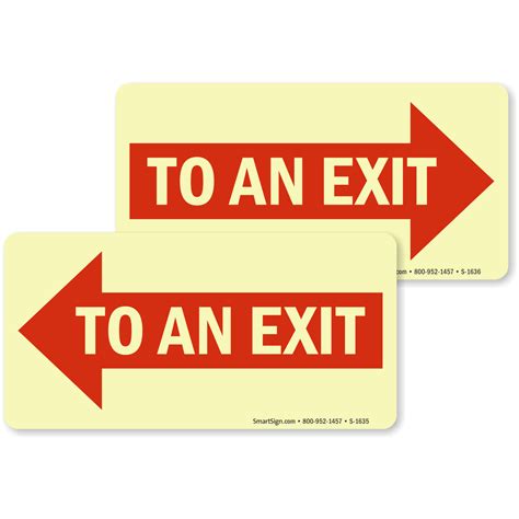 Directional Exit Signs With Arrows Free PDF