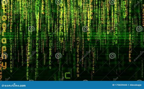 Matrix Style Title Cryptography Stock Footage Video Of Coderain Hack 175659444