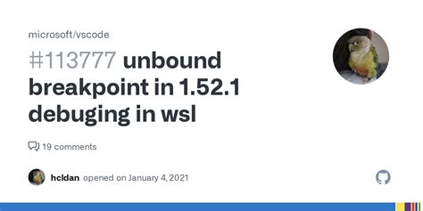 Unbound Breakpoint In 1 52 1 Debuging In Wsl Issue 113777