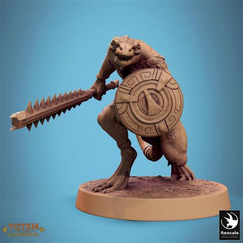 Lizard Sneaky Walk Lizardfolk Warden Miniature For Dnd Dsa