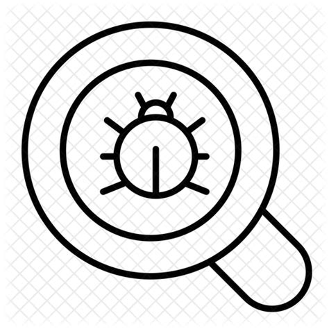 bug scan icon download in line style