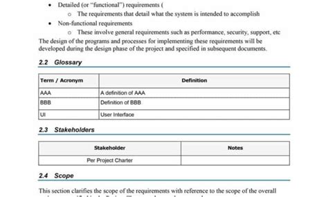 Simple Business Requirements Document Templates ᐅ Template Lab Inside Free Document Templates