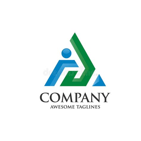 Пометьте буквами логотип A с вектором логотипа стиля стрелки 3d Иллюстрация вектора