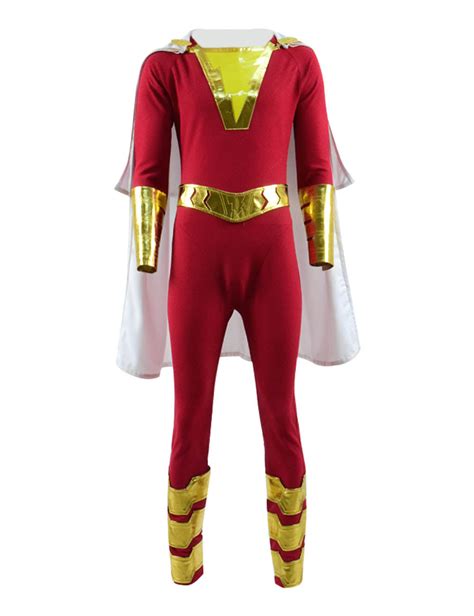 Dc New 52 Shazam Billy Batson Captain Cosplay Costume Accosplay