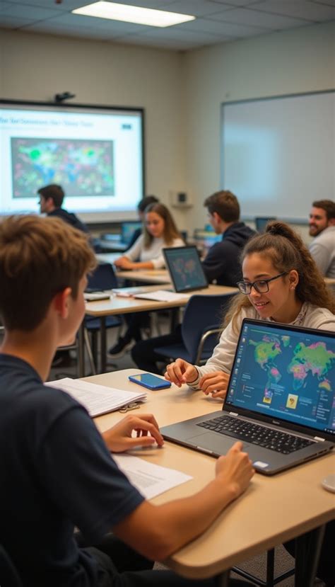 Dynamic Classroom Setting With Hands On Activities Stable Diffusion