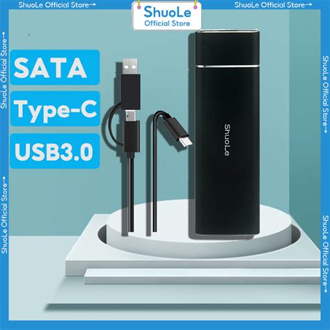Shuole Ssd Case M Sata Usb Type C Ngff Gbps Data Transfer Speed Sata Ngff Type C Usb
