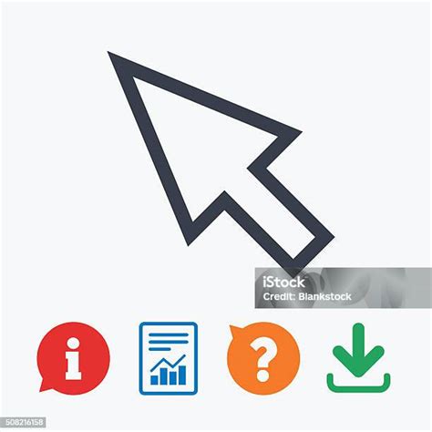 Mouse Cursor Sign Icon Pointer Symbol Stock Illustration Download Image Now Asking Badge