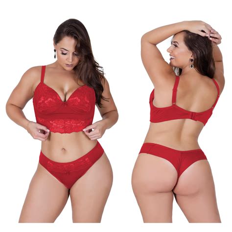 Lingerie Plus Size Fio Duplo Lingerie Cropped Nicole Shopee Brasil