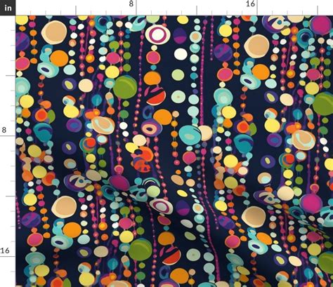 Geometric Strings Of Mardi Bras Beads Fabric Spoonflower