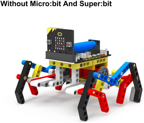 Yahboom Microbit Robot Building Set Spider Building Blocks 142 Pieces Set With 2 Motor Based