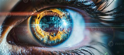Ai Generated Biometric Security And Facial Recognition Iris And Retina Scan Identification