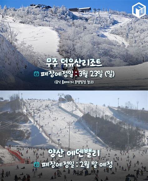 2025년 전국 스키장 폐장일 안내