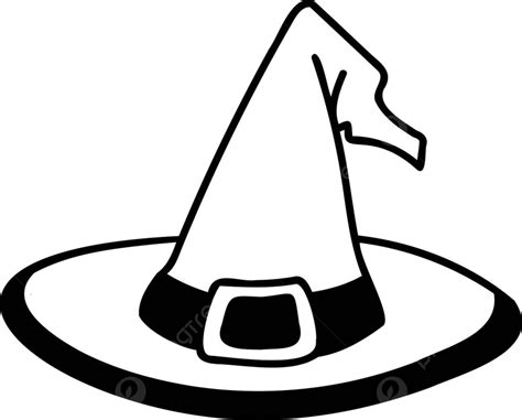 Hand Drawn Witch Hat Illustration Isolated On Background Witch Drawing