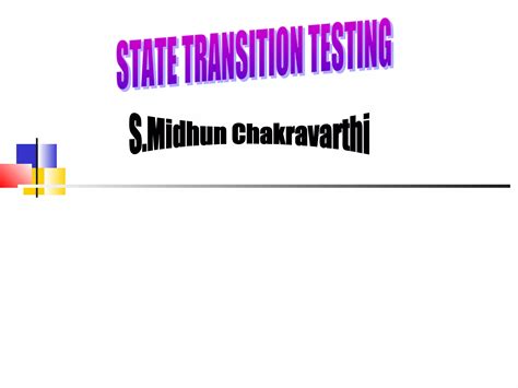 State Transition Testing Software Testing Ppt