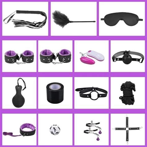 Kits De Bondage 15 Pièces Sm Set Adultes Toy Ensemble De Servitude Bdsm
