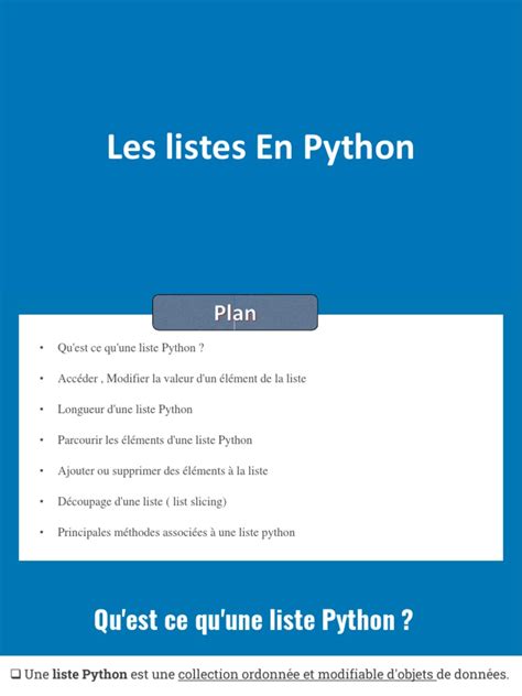 Les Listes Descargar Gratis Pdf Python Langage De Programmation Programmation Informatique