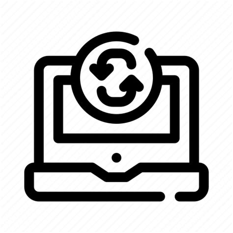 Laptop Data Recovery Circular Arrow Backup Database Icon Download On Iconfinder