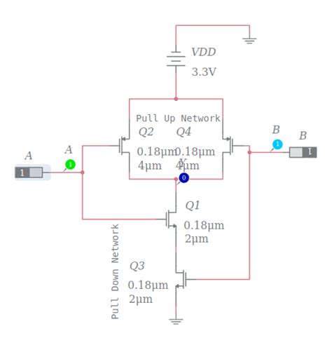 CMOS NAND Gate Multisim Live