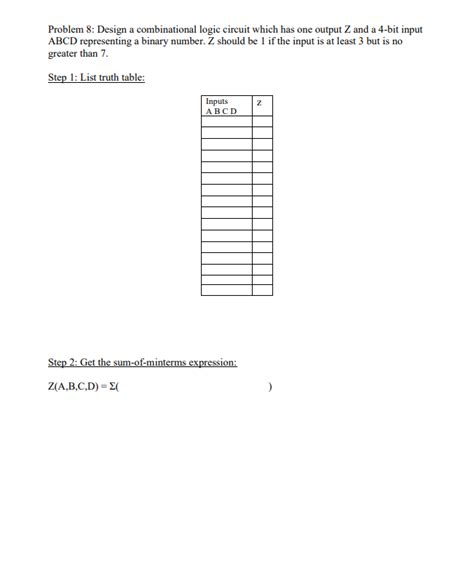 Step 3 Simplify Using K Map And Derive The Minimized
