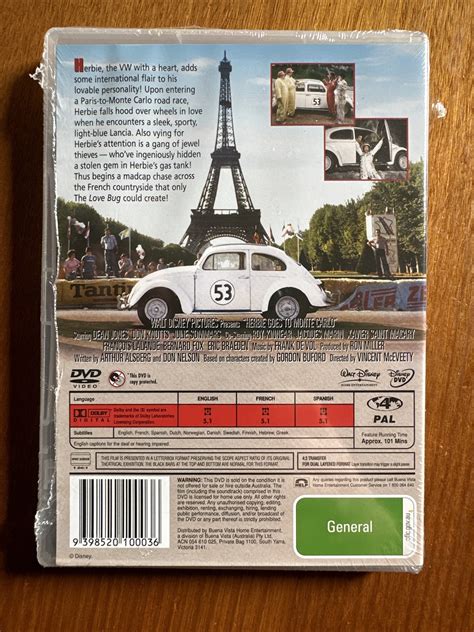 Herbie Goes To Monte Carlo G Dvd Pal Region 4 Brand New Sealed Oz