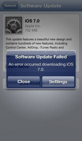 Apple S Servers Loaded As Users Get Software Update Failed Error Message While Installing IOS
