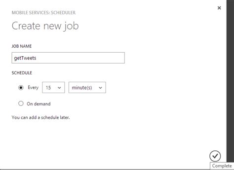 Fetching Tweets Using Windows Azure Mobile Services