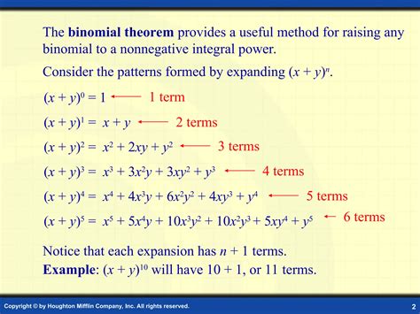Binomialtheoremnotesppt For Grade 11 And 12 Students Ppt