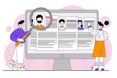 사람들과 일러스트 모집 개념 무료 벡터