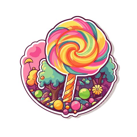 나무 클립 아트와 사탕 그림 다채로운 막대 사탕 벡터 만화 Candyland 롤리팝 절연 스티커 디자인 상표 Png 일러스트 및 벡터 에 대한 무료 다운로드 Pngtree