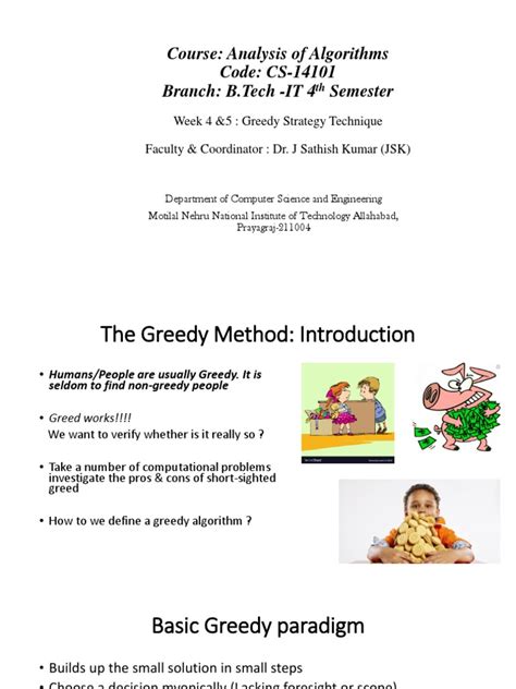 Week 5 And 6 Greedy Strategy Technique Pdf Mathematical Relations