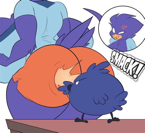 Rule 34 2022 Ambiguous Gender Anger Vein Anthro Ass Ass Slap Avian Beak Big Breasts Big Butt