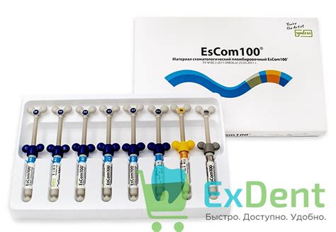 Escom Еском 100 набор 8 х 4 г А1 А2 х2 А3х2 А3 5 B2 ОА3 пломбировочный материал