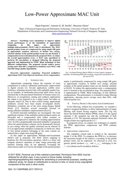 pdf low power approximate mac unit