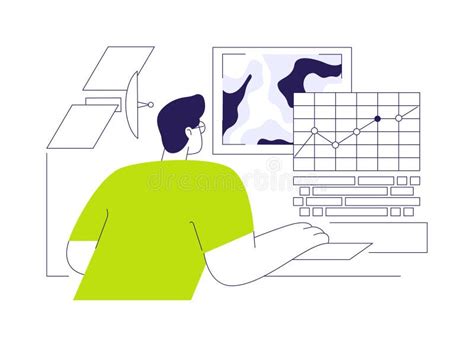 Satellite Data Analysis Abstract Concept Vector Illustration Stock