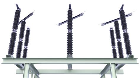 Substation High Voltage Disconnector Double Break Switch 50 3d Model